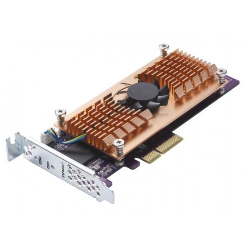 QNAP QM2-2P-244A Dual M.2 22110/2280 Pcie SSD Expansion Card (PCIe Gen2 X4), Low-Profile Bracket Pre-Loaded, Low-Profile Flat and Full-Height are Bundled 2 x SSD