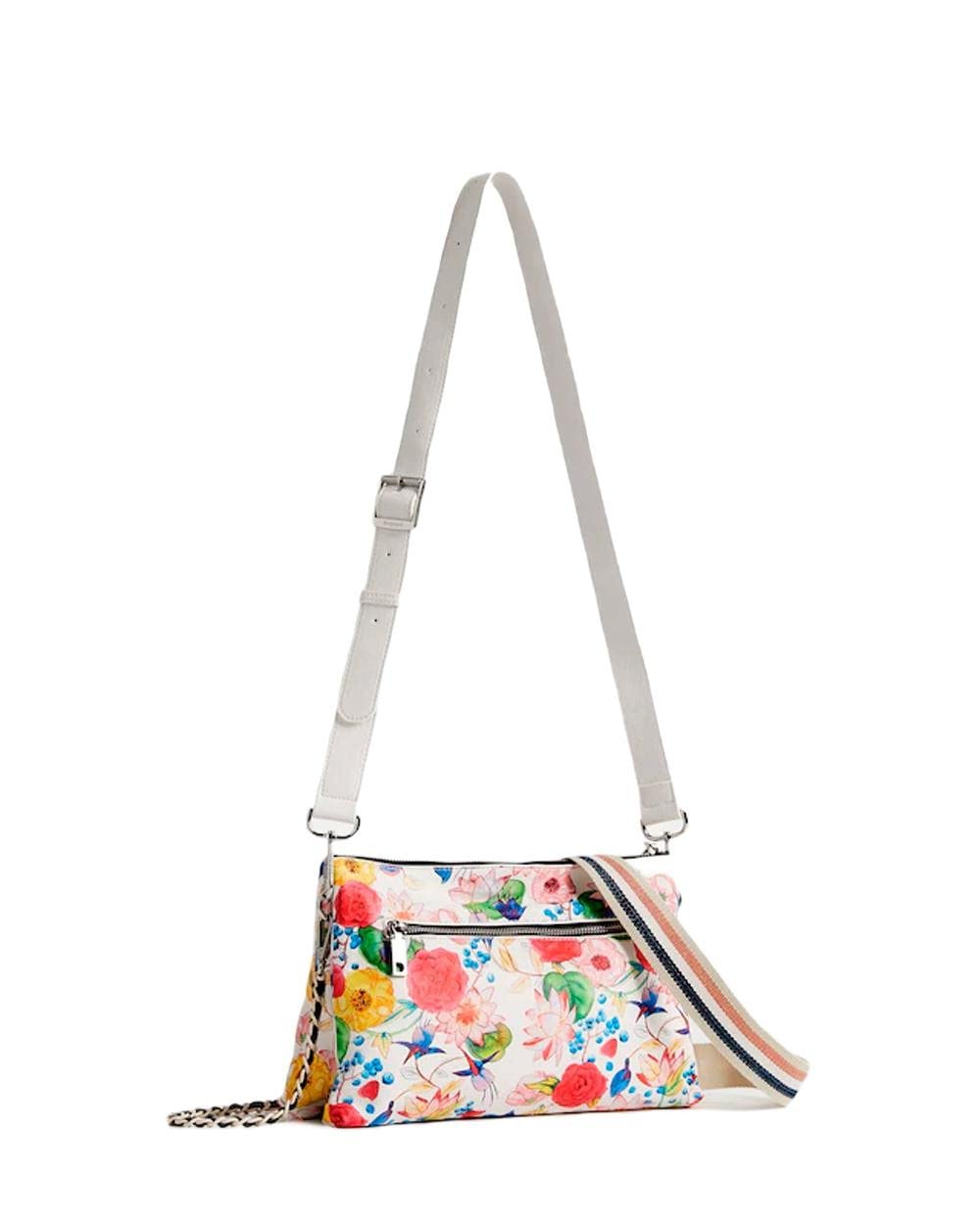 Desigual woMens Casual Across Body Bag, White, U US