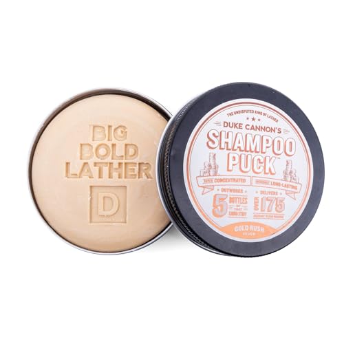 Duke Cannon Supply Co. Men's Shampoo Puck, Gold Rush - Over 175 Washes, Sulfate-Free, 4.5 oz (Pack of 1)