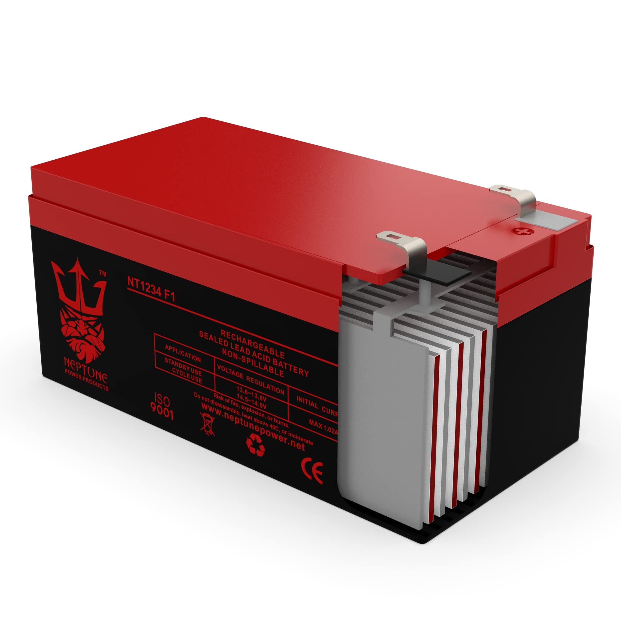 Neptune Brand 12v 3.4ah Replacement Battery for APC Back-UPS ES 350, BE350C, BE350R 12V 3.2Ah UPS