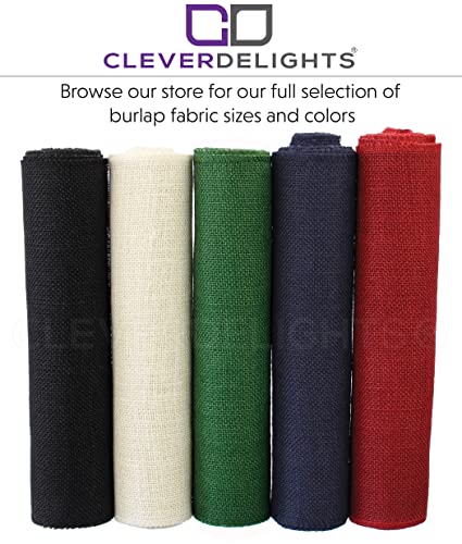 CleverDelights 12" Premium Burlap Roll - 10 Yards - Red - No-Fray Finished Edges - Natural Jute Burlap Fabric
