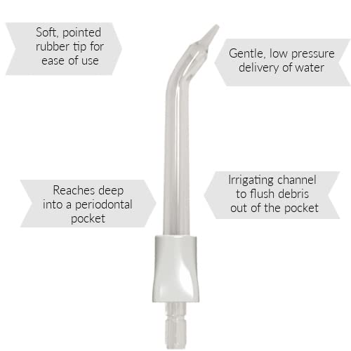 Water Flossing Periodontal Pocket Tip, Tooth Shower Replacement, Oral Irrigator for Teeth with or Without Braces, (White)