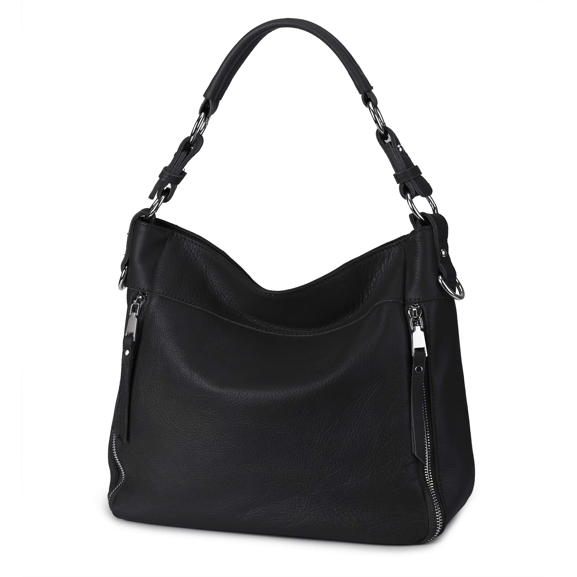 YALUXE Genuine Leather Shoulder Bags Stylish Hobo Handbags Purses Crossbody Bags for Women