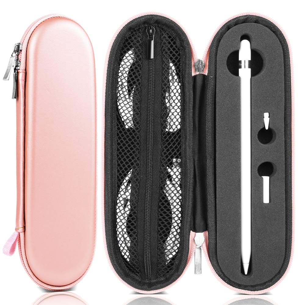 TITACUTE for Apple Pencil Case Carrying Case Hard Foam Zipper Shockproof Protective Travel iPencil Case Holder for Apple Pencil 1st Generation 2nd Gen for iPad 10 Pro Stylus Pen Charger Cable Adapter