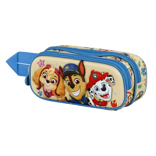Paw Patrol Friendship-3D Double Pencil Case, Blue, 22 x 9.5 cm, Blue, One Size, 3D Double Pencil Case Friendship