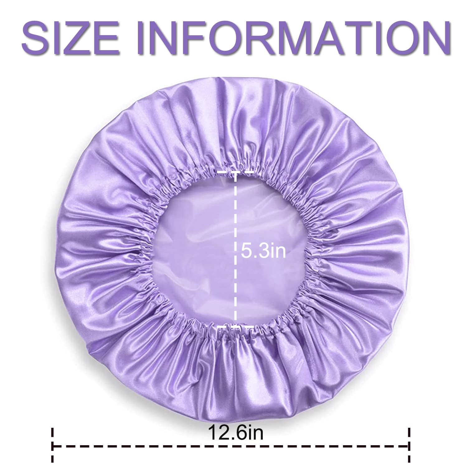 SMILCO 4 Pack Shower Caps, Double Waterproof Layers Reusable Bath Caps for Women Hair Protection