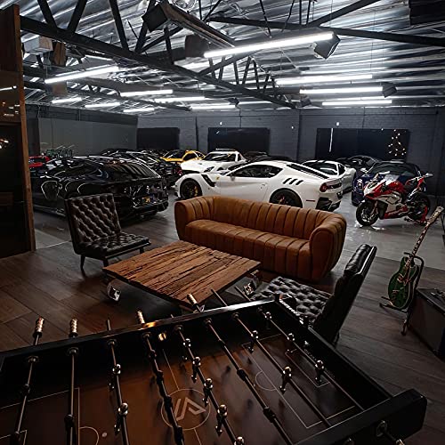BBOUNDER 20-Pack Linkable LED Utility Shop Light, 4 FT, 4000 LM, 6500K Cool Daylight, 48 Inch Integrated Fixture for Garage, 40W Equivalent 250W, Surface + Suspension Mount, White