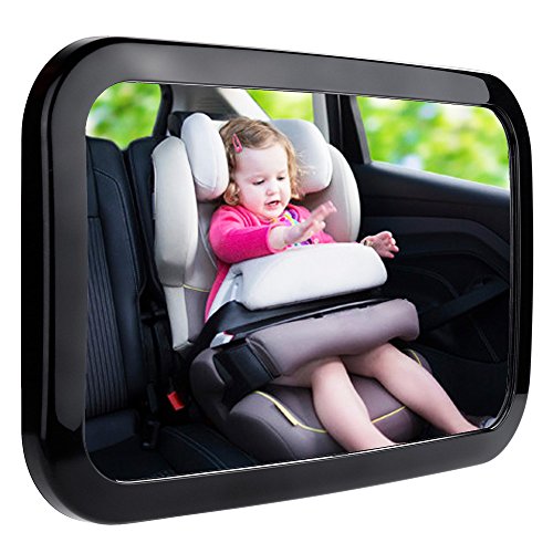 Zacro Baby Car Mirror - Fully Adjustable Shatter Proof Car Baby Mirror, Large Clear Rear Facing Seat Views for Baby Safety, Infant Travel Gear