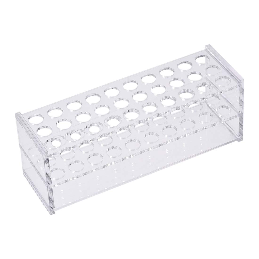 uxcell Acrylic Test Tube Holder Lab Stand Rack 3x10 Wells for 11-13mm Centrifuge Tubes Clear