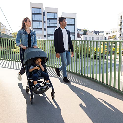Joolz AER Premium Stroller for Babies from 6 Months up to 50 lbs, Compact & Comfortable, Lightweight, One-Handed Quick Fold, XXL Sun Hood, Raincover & Travelbag Included - Mighty Green