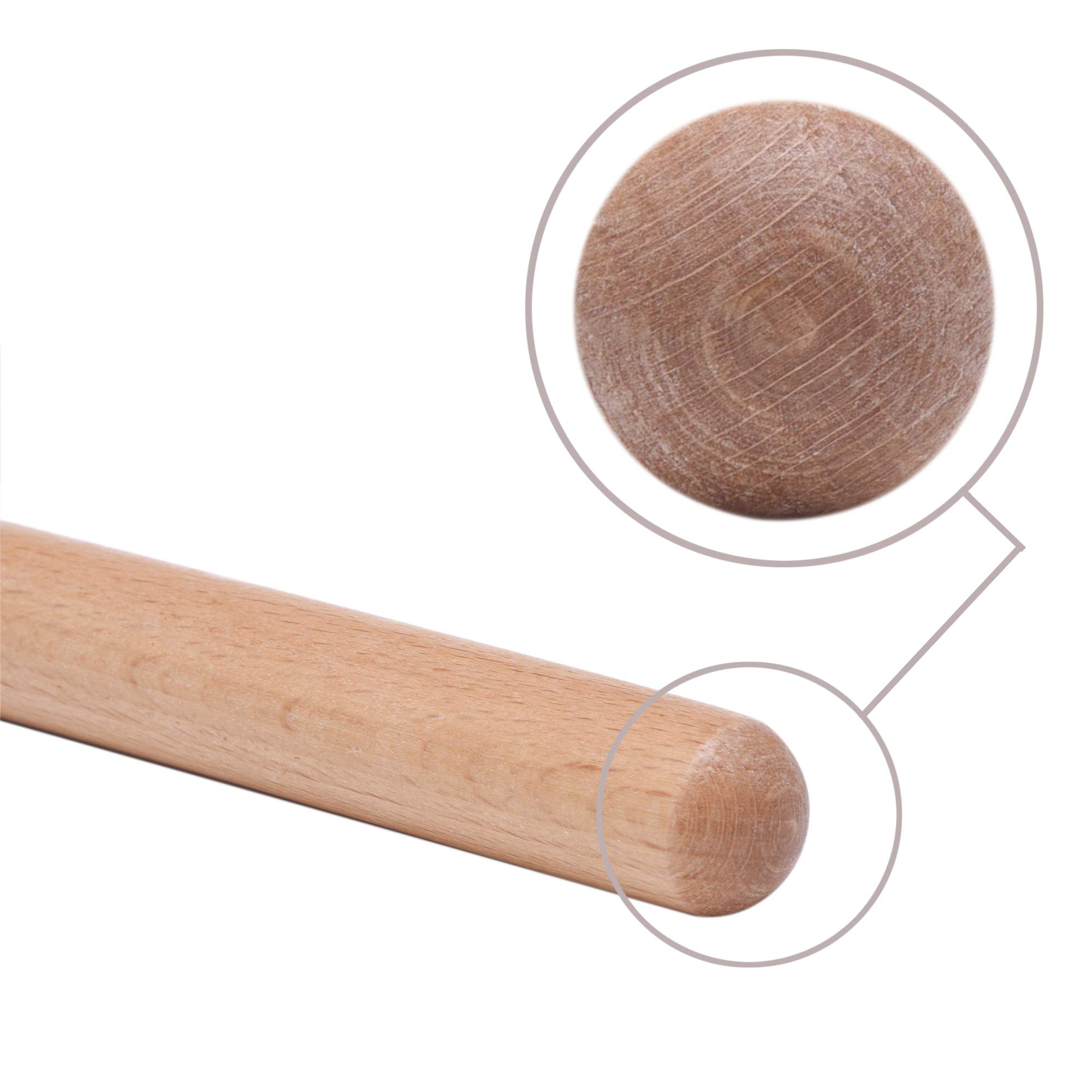 3 Pairs Wood Claves Percussion Instrument, Classic Hardwood Musical Rhythm Sticks with a Carry Bag, 8 Inch Long