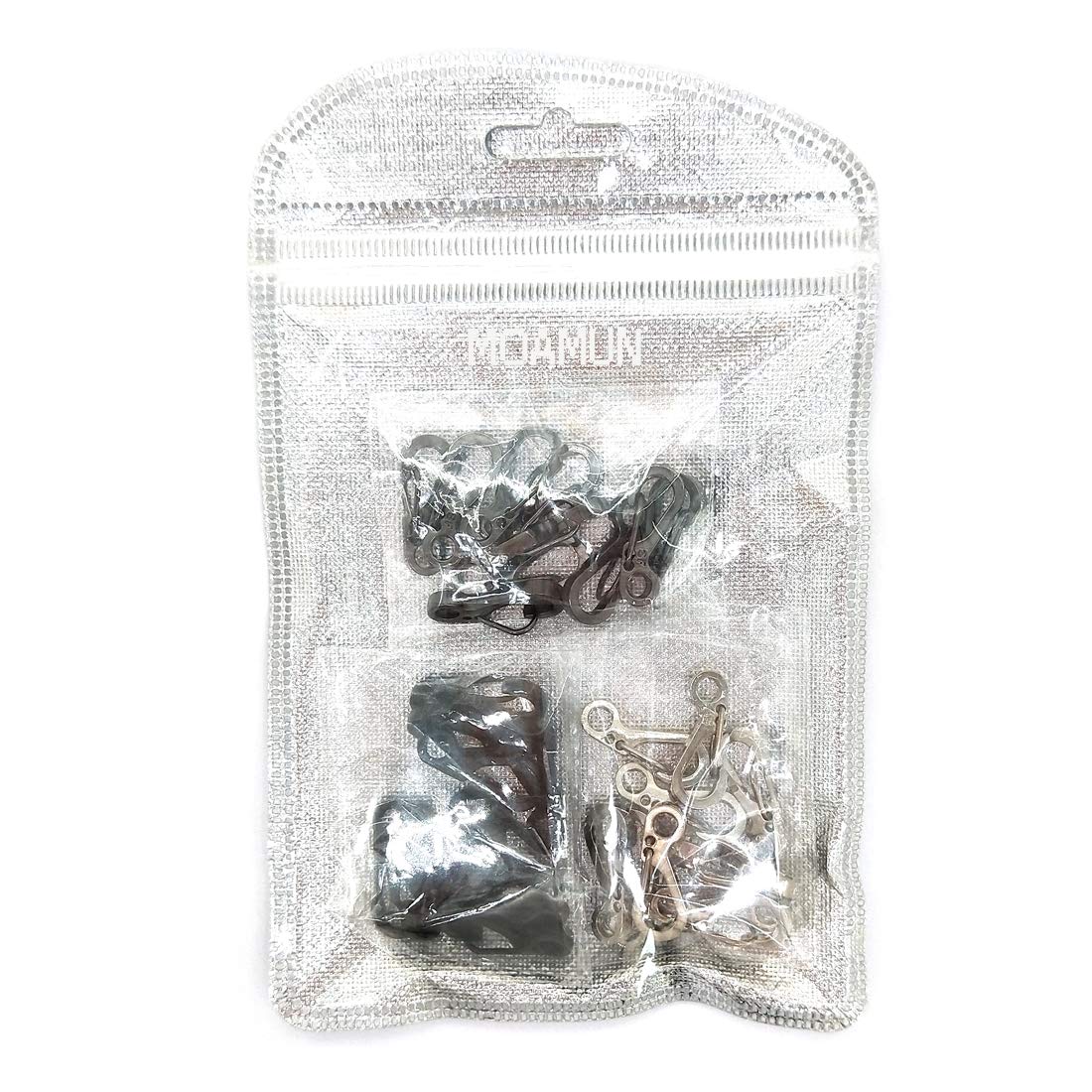 30PCS Mini SF Carabiner Clips Small Spring Snap Hook Tiny Carabiners Buckle Backpack Clasps EDC Keychain for Camping Bottle Using Accessories Paracod Tactical Survival Gear ( 3 Colors)