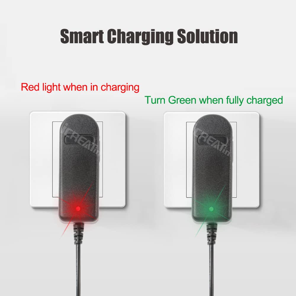 iCreatin 8.4V 1A Power Adapter Li-ion Battery Charger with LED Indicator 2.1x5.5mm Interface Suitable for 7.2V 7.4V 8.4V 2-String Lithium Battery Pack