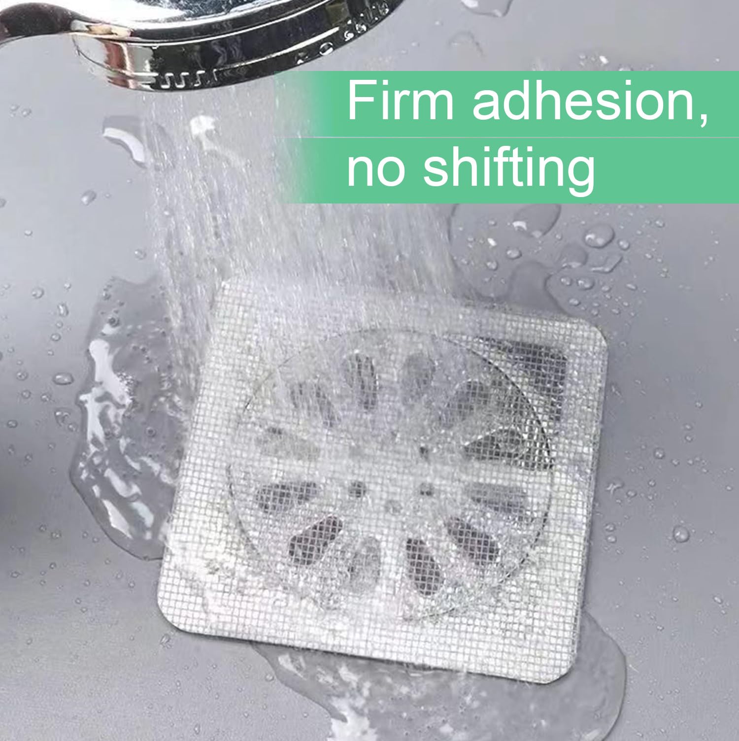 50 Pack Shower Drain Hair Catcher Disposable, Mesh Stickers,4" X 4" Shower Drain Protector for Bathroom Tub Shower and Sink