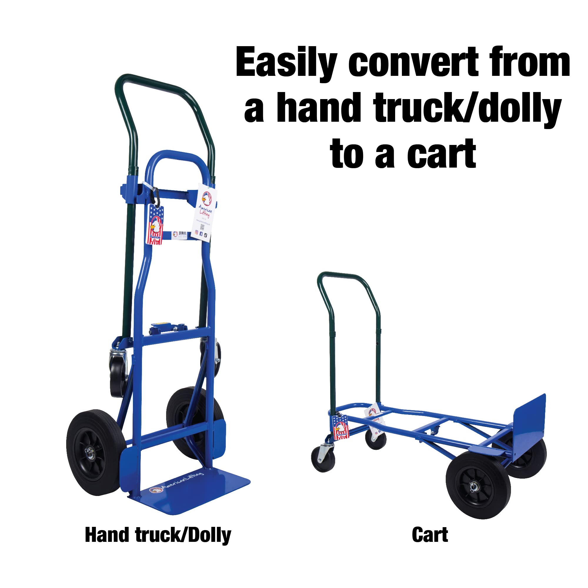 American Lifting 800 lbs Quick Latch Hand Truck, Metal Frame