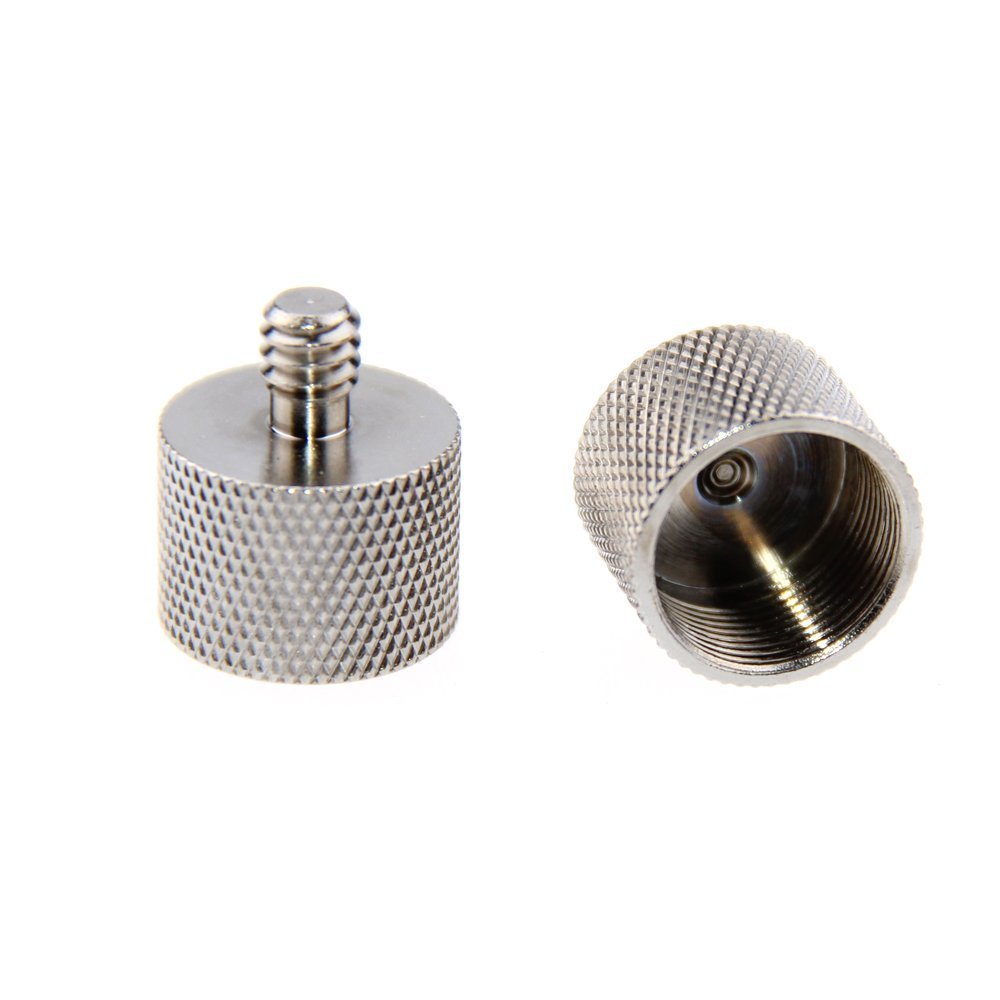 CAMVATE Thread Adapter Microphone Stand 5/8"-27 Female to 1/4"-20 Male for Camera Monitor - 1361