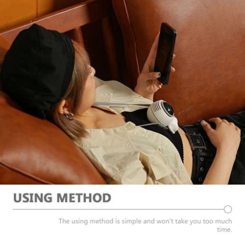 Amosfun Wearable Air Conditioner Rechargeable Neck Fan Neckband Fan Camping Fan with Light Portable Neck Fan
