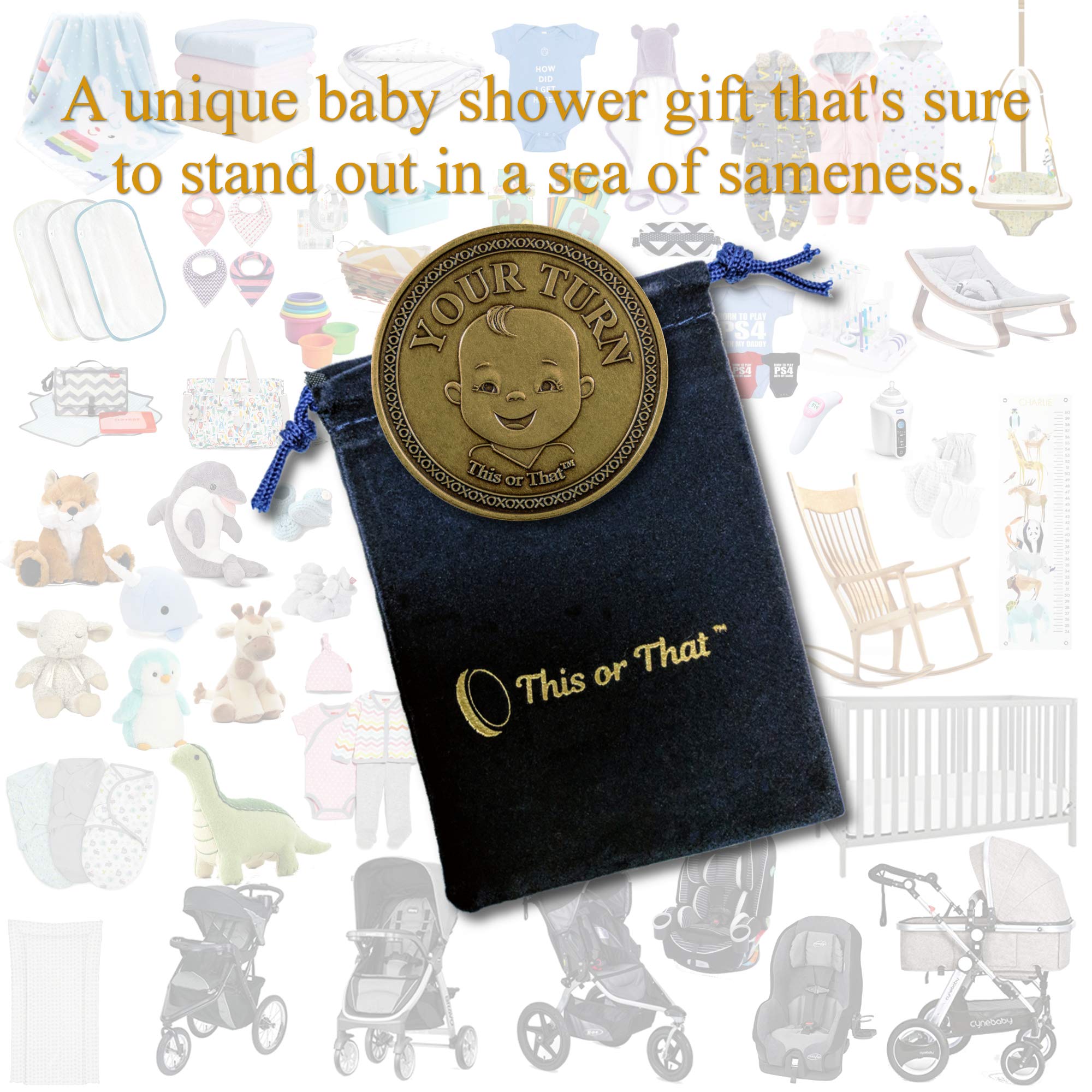 This or That Original Diaper Changing Decision Making Coin | Flip The Coin to See Who Changes Diaper β Unique for Expecting Parents or Fun Way to Celebrate Parenthood
