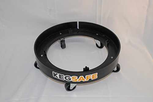 Beer Keg Dolly - Full Size Keg with Wheels - Extra Strong with high Side Rail for Added Safety!