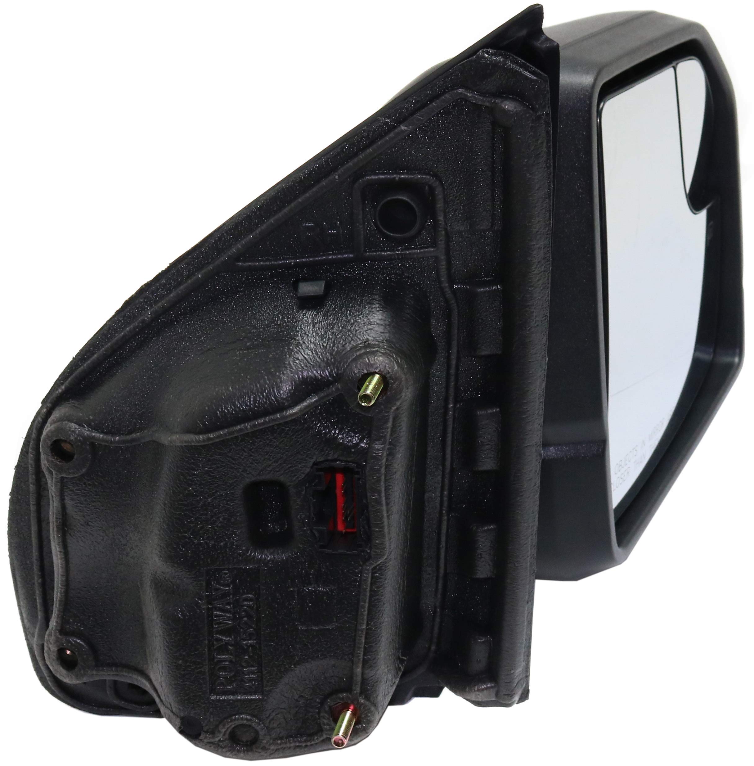 Kool Vue Right Power Heated Mirrors for Ford F-150 2015-2018 Manual Fold With Signal Light, Spotter Glass & Puddle Lamp; Without Memory & Auto-Dimming Textured Standard Cab, Up To 02/26/18