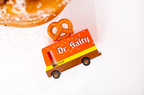 CANDYCAR® Wooden Food Truck Collection - Pretzel Van, Premium Handcrafted Beech Wood Toy Car