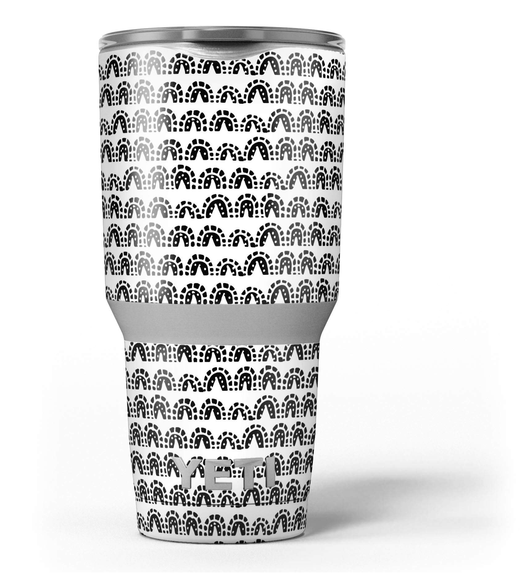 Design Skinz Semi-Circle Glyphics with Translucent Backing - Skin Decal Vinyl Wrap Kit Compatible with The Yeti Rambler Cooler Tumbler Cups