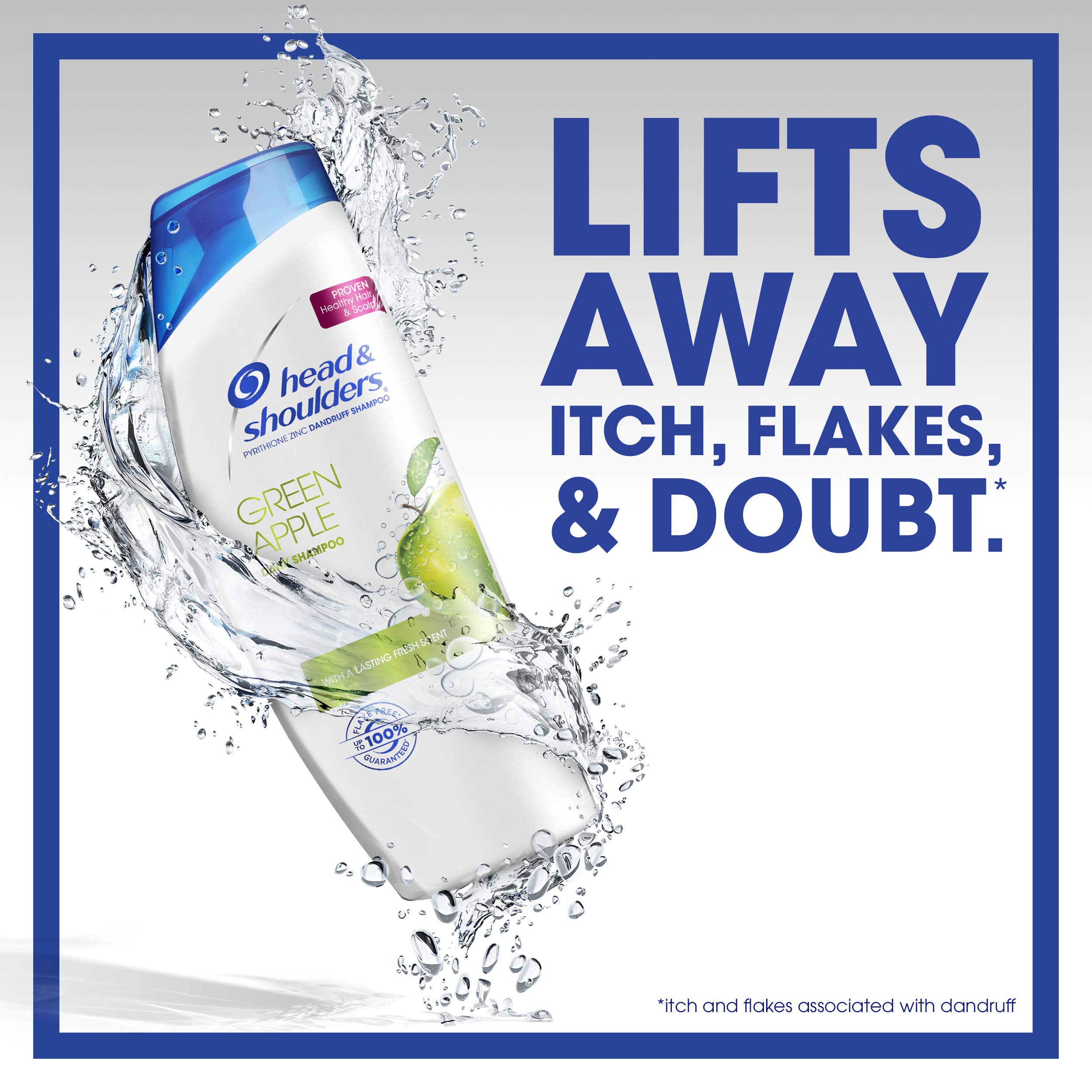 Head & Shoulders Head and Shoulders Green Apple Daily-use Anti-dandruff Shampoo, 23.7 Fl Oz Twin Pack, 23.7 Fluid Ounce