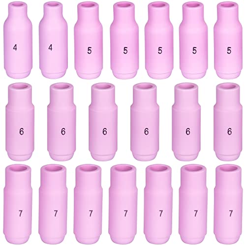 Alffun 68pcs TIG Torch Consumables Accessories KIT for TIG Welding Torch PTA DB SR WP 17 18 26 Back Cap/Collet Body/Alumina Nozzle