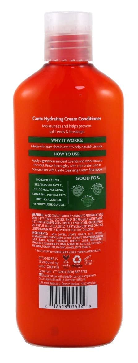Cantu Natural Hair Conditioner Hydrating (Sulfate-Free) 13.5 Ounce (Pack of 3)