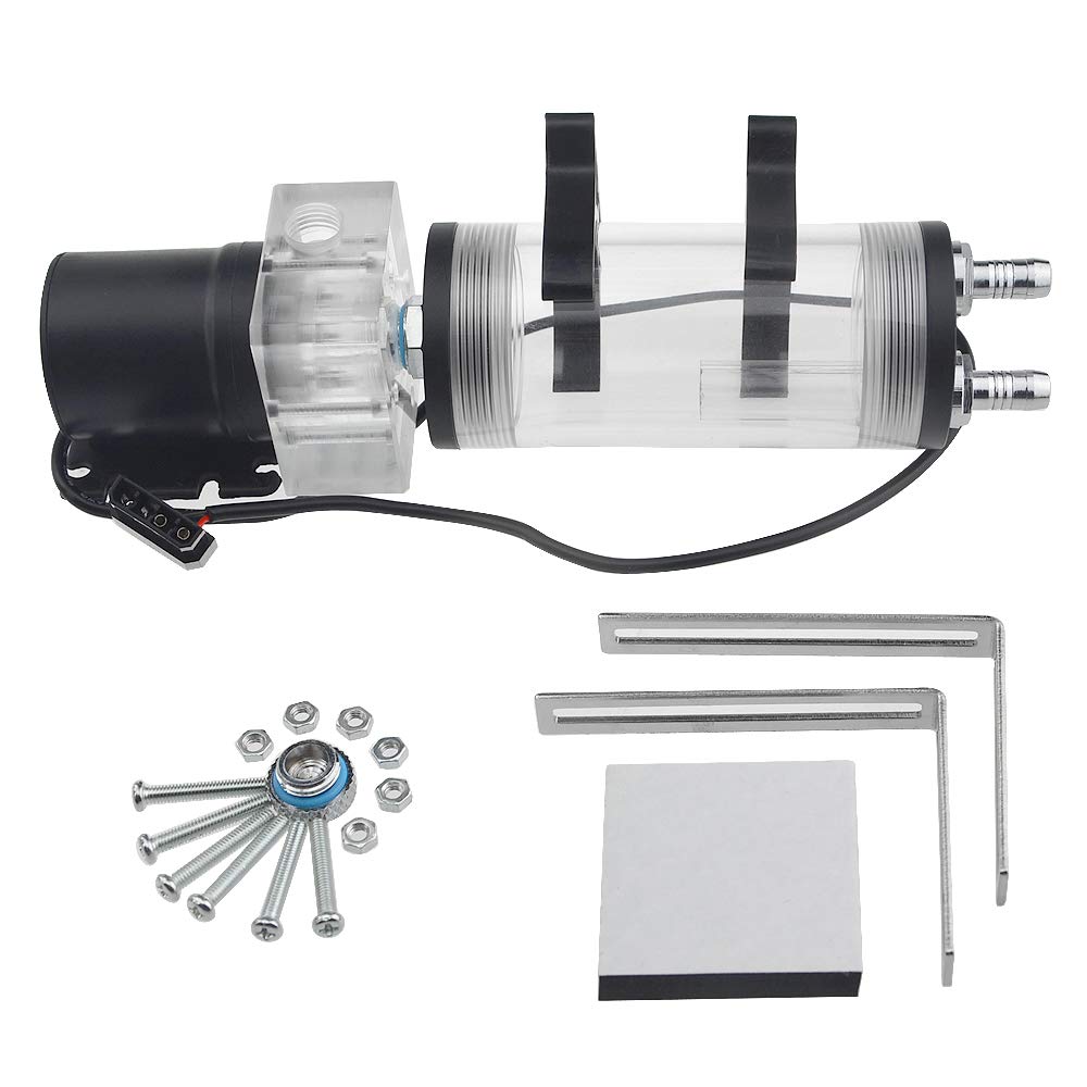 BXQINLENX 600L/H 19W DC12V CPU Cooling Heat Exchanger Water Pump Tank 117 ml CO2 Cooler