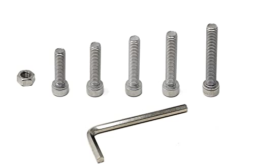 iExcell 50 Pcs M8 x 30/35/40/45/50 Stainless Steel 304 Hex Socket Head Cap Screws Bolts Nuts Assortment Kit