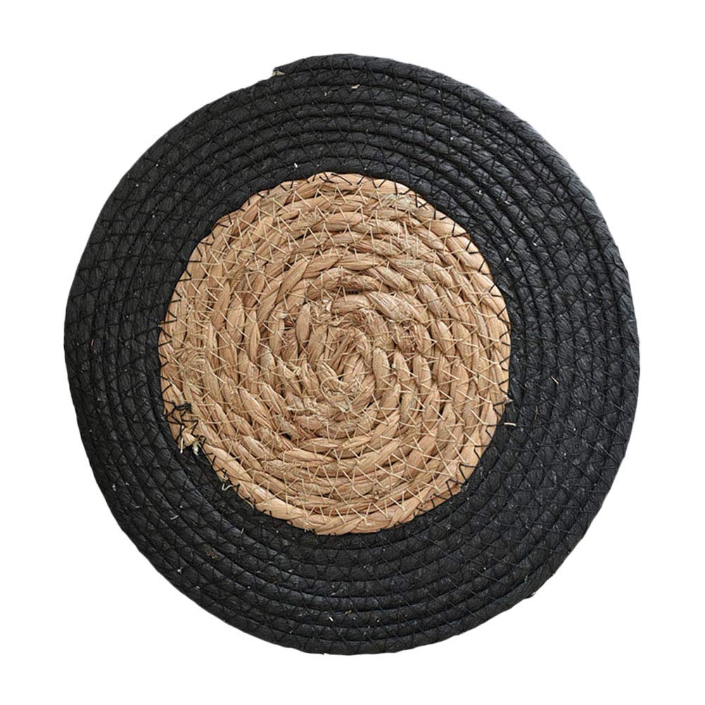 3 pcs placemat Personalized Coasters Woven Coasters for Drinks Jute Place mats Supplies Cup Insulation pad Home Place mat - Dish mat Round Rattan Grass Woven Basin