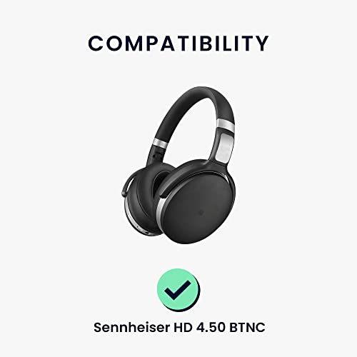 kwmobile Ear Pads Compatible with Sennheiser HD 4.50 BTNC Earpads - 2X Replacement for Headphones - Black