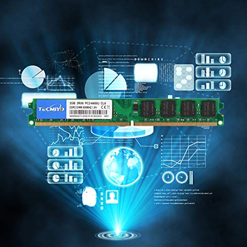 TECMIYO DDR2 Ram 8GB Kit (4X2GB) Desktop Ram DDR2 800 PC2-6400U Dimm PC2 2GB CL6 1.8V 240 Pin Non-ECC Unbuffered Desktop Memory Ram Modules