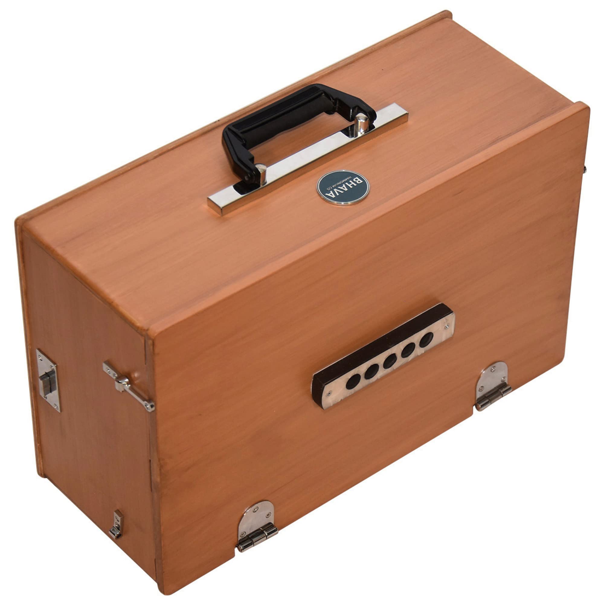 Bhava Classic "Kirtan" Harmonium | Standard Edition | Professionally Tuned | Shipped from U.S. | 42 Key,Portable Harmonium Perfect for Yoga,Kirtan | Travel Ready,Fits in Overhead Compartment Natural
