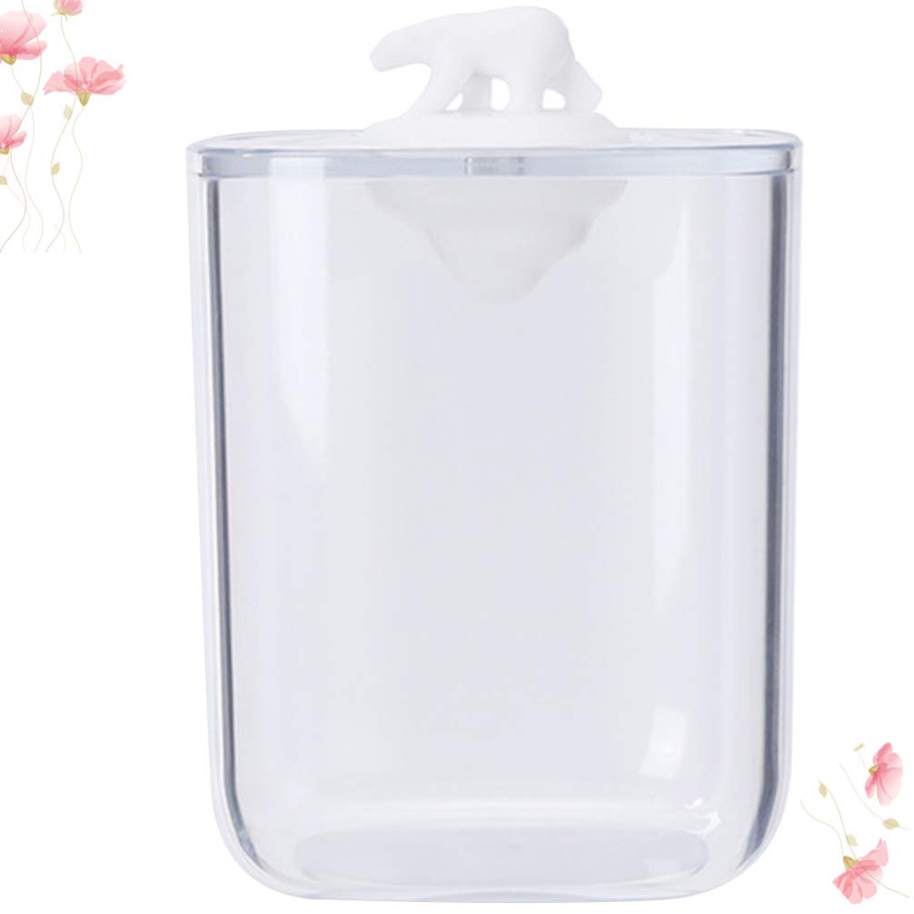 Cabilock Box Cotton Swab Makeup Ball Holder Cotton Pad Storage Cotton Pads Organizer Dispenser Swab Dispenser Container with Lid Cotton Pad Jar Clear Container Earth Tones Storage Rack