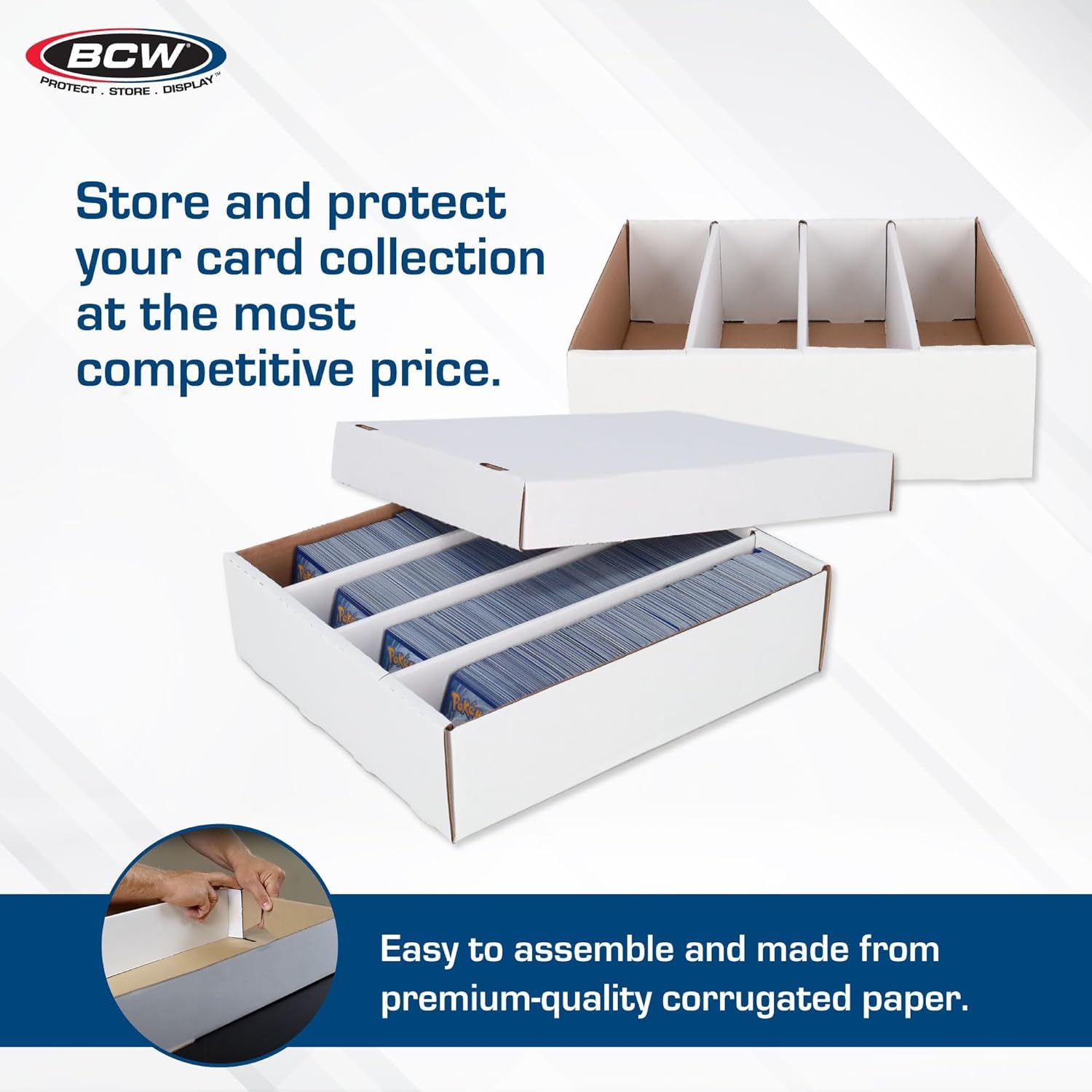 BCW Monster Box - 6ct Trading Card Storage Box | Holds 3200 Cards | Sports & Trading Card Storage