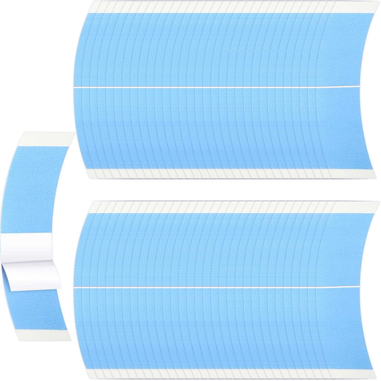 Blulu 84 Pcs Lace Front Wig Tape Lace Front Tape Wig Adhesive Tape Waterproof Lace Wigs Tape for Cosplay Party C Curve Double Sided Hair Wig Tape for Wigs Toupees Hair Pieces Hair Extension