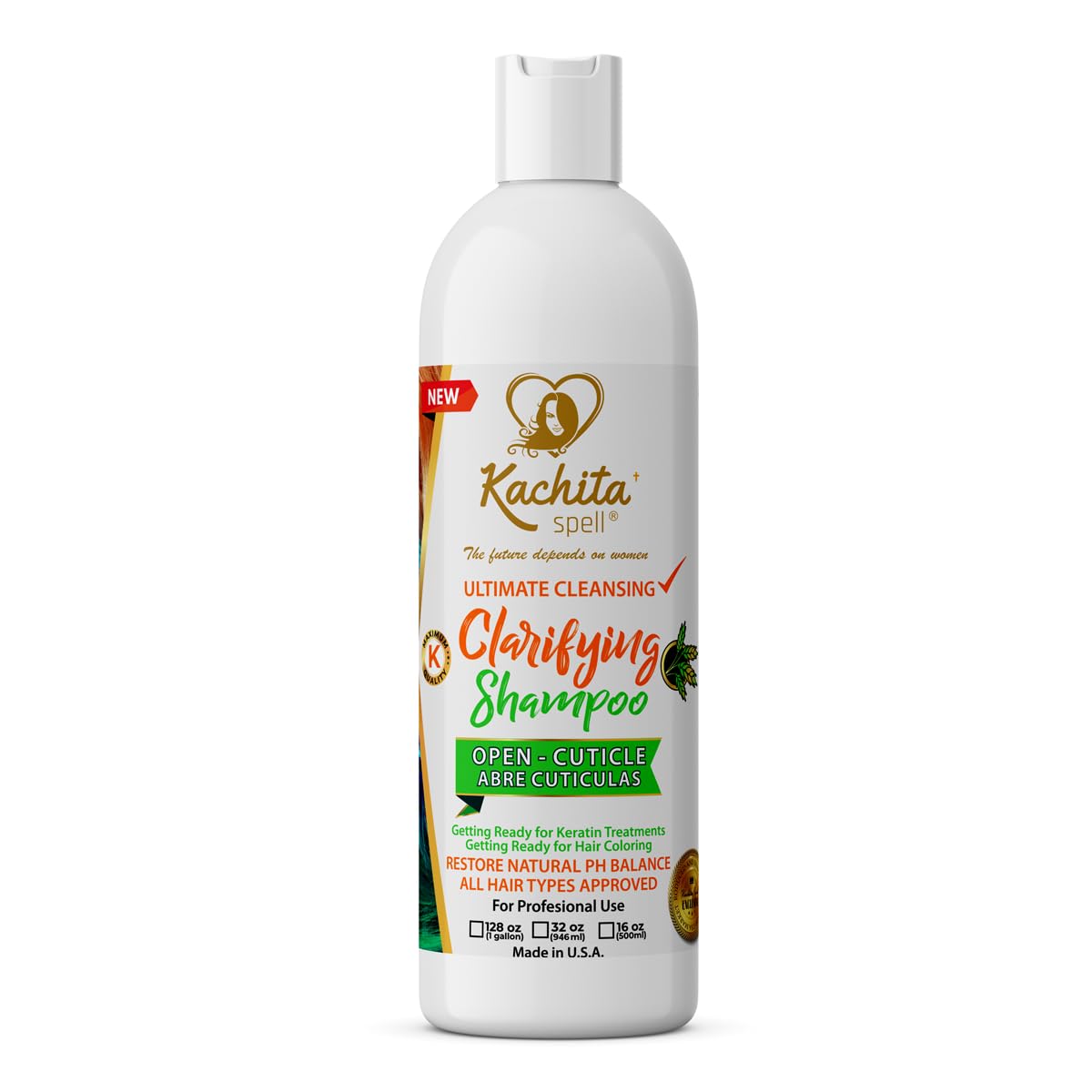 Kit Brazilian Keratin 3D IMPROVED FORMULA Treatment Hair Straighteners Hight Bright Kachita Spell + Clarify Shampoo