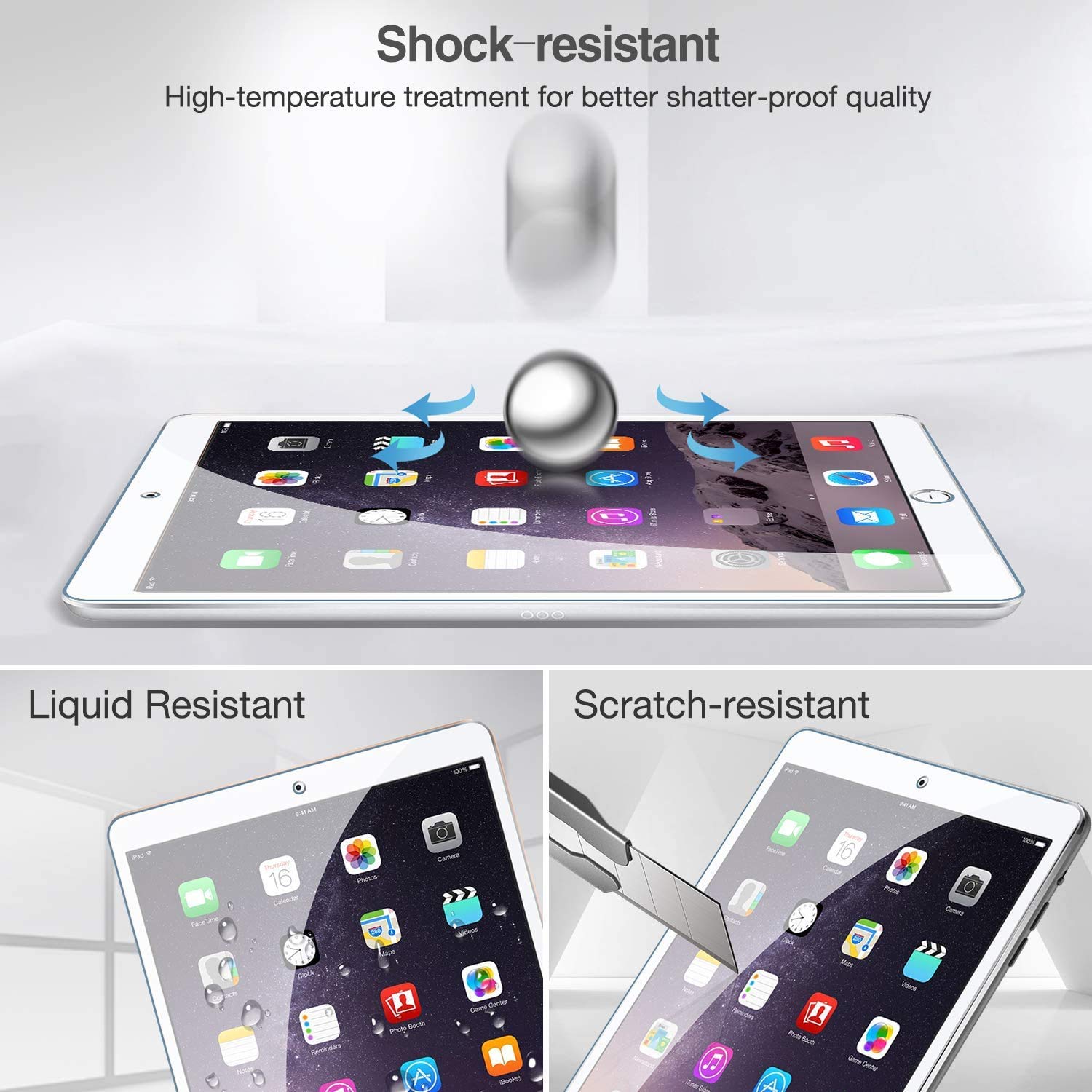 ProCase 2 Pack for 7.9β iPad Mini 1 2 3 Screen Protectors, Tempered Glass Film Guard for iPad Mini 1st, Mini 2nd, Mini 3rd Gen