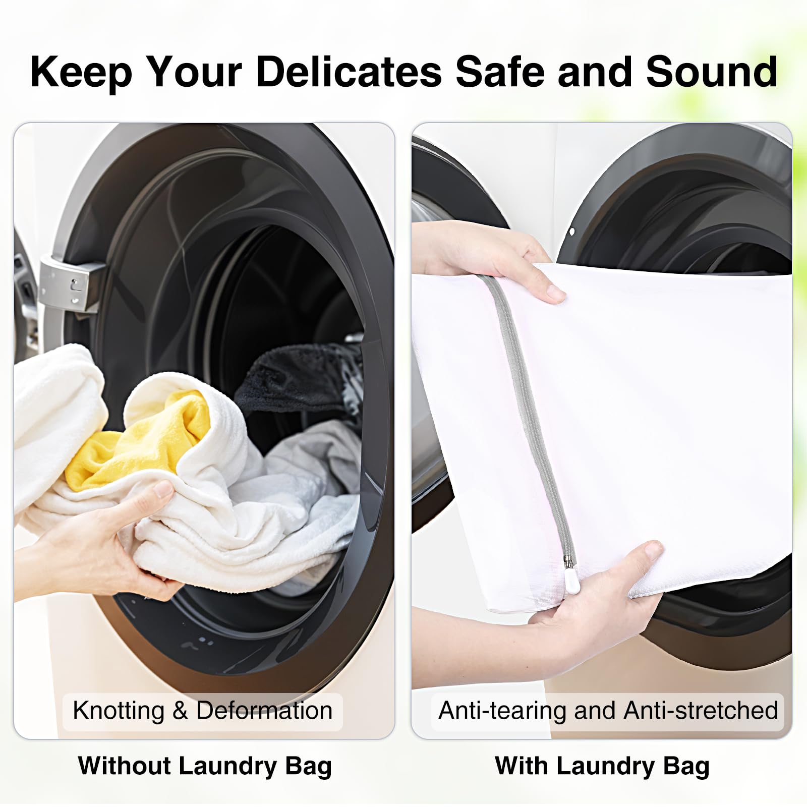 9Pcs Durable Mesh Laundry Bags, Various Size Lingerie Bags for Delicates in Washer and Dryer- 1pcs Bra Bag, 3pcs Large Drawstring Travel Laundry Bags, 5pcs Sturdy Zipper Delicates Bags for Sock, Shirt