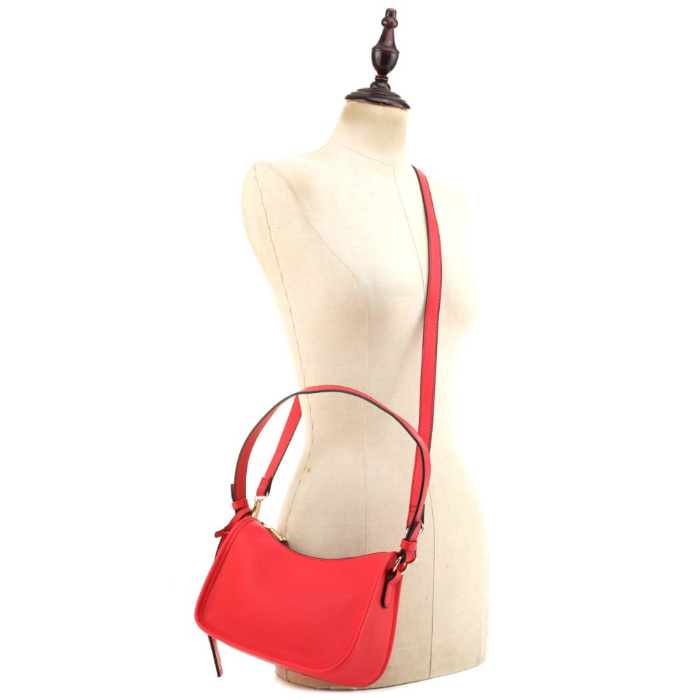 Womens Girls Minimal Vintage Retro Small Vegan Leather Shoulder Bag Purse Wallet Set (zBlack)