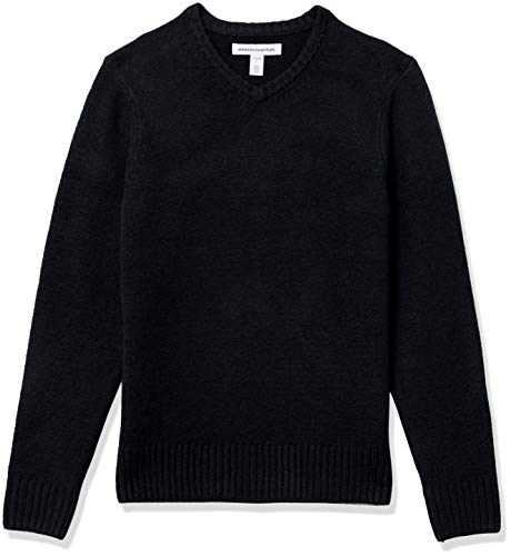 Amazon Essentials Men's Long-Sleeve Soft Touch V-Neck Sweater, Black, X-Large