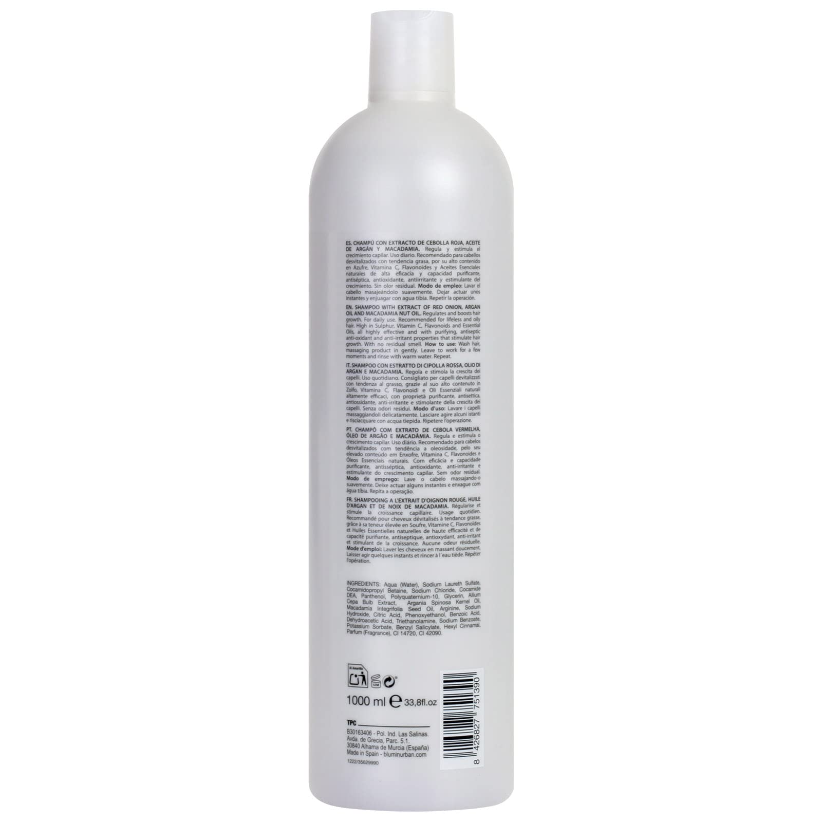 Blumin Shampoo with Extract of Red Onion, Argan Oil and Macadamia Nut Oil 1000ml