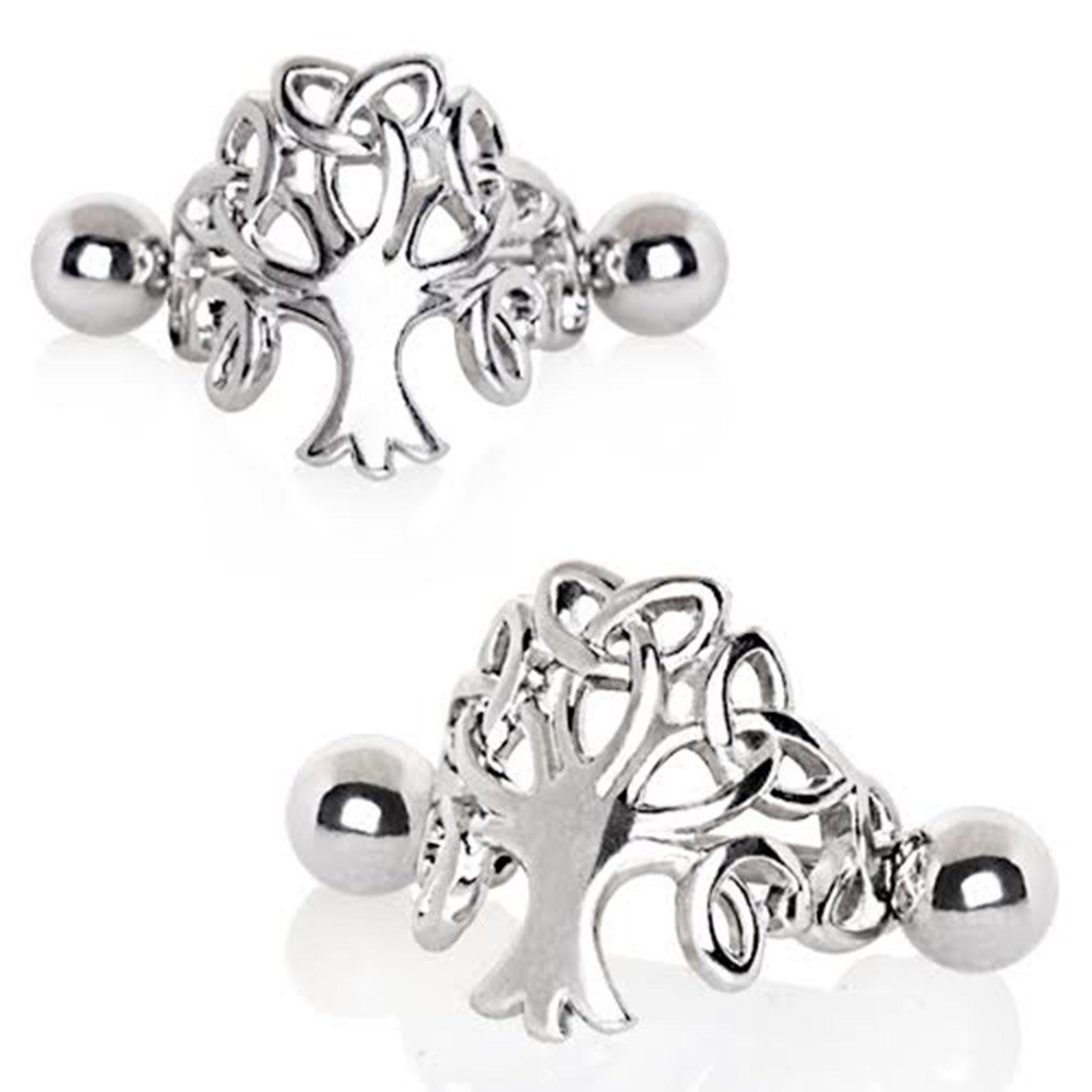 316L Stainless Steel Tree of Life WildKlass Cartilage Cuff Earring - Sold by Piece