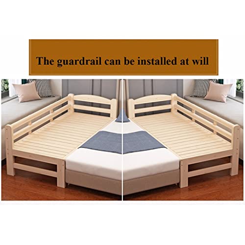 Bed Sleeper, Solid Wood Children Bed Frame, Wooden Bed Bedside Sleeper Suitable for Children and Teens, Easy to Assemble (Color : Style 2, Size : 180x70x40cm)