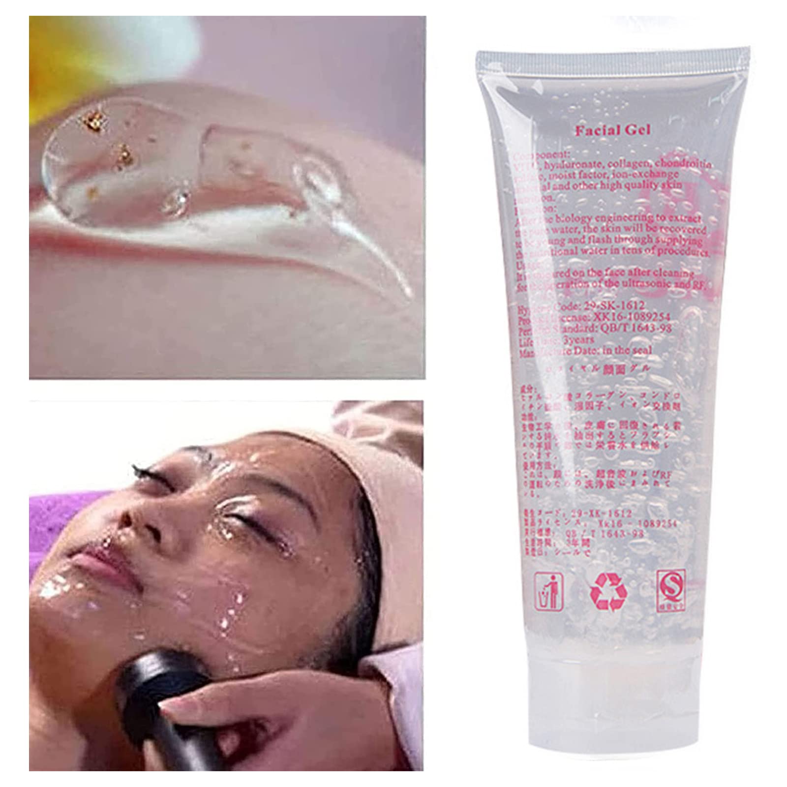 Viowey Cooling Gel for Laser Hair Removal, Microcurrent Conductive Gel for Face, Gel Conductor Used with Beauty Device for Face Body, 10.58Oz