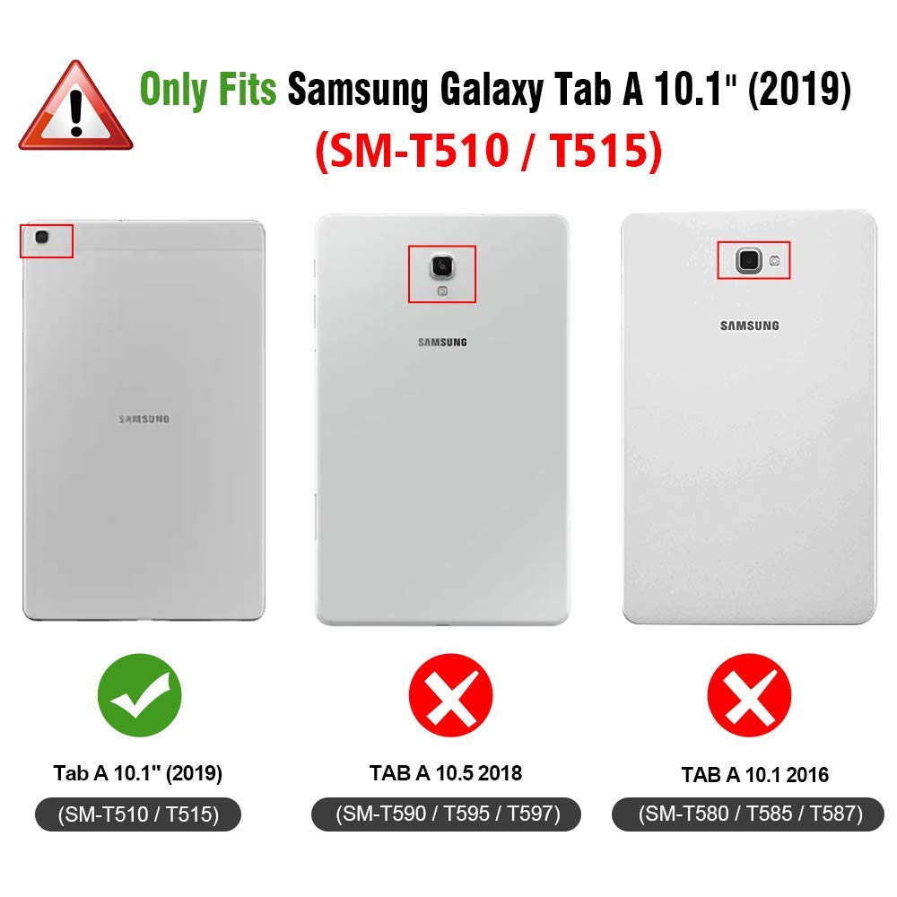 BMOUO Kids Case for Samsung Galaxy Tab A 10.1 (2019) SM-T510/T515, Shockproof Light Weight Protective Handle Stand Kids Case for Galaxy Tab A 10.1 Inch 2019 Release SM-T510/T515 - Blue