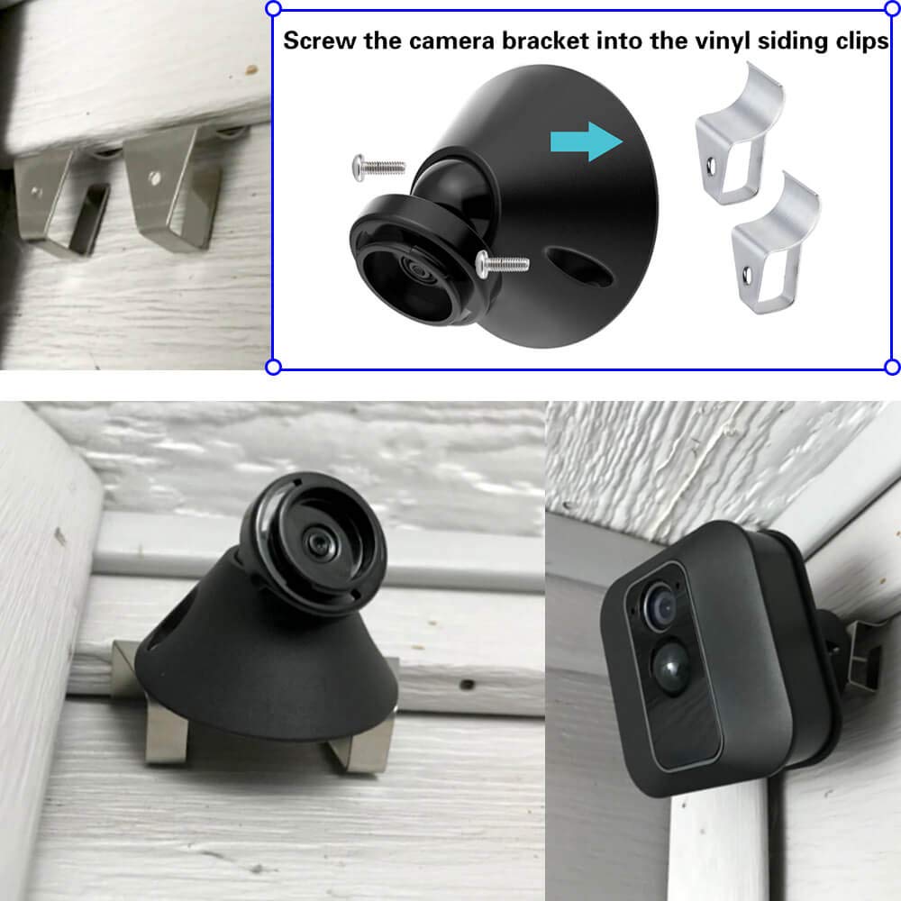 Blink XT2 Clips for Vinyl Siding, No-Hole Needed Siding Camera Hooks Outdoor Cam Hanger for Mounting Blink Xt2/Xt Cameras Home Security System (20 Pack)