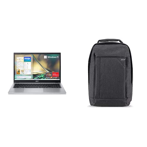 Acer Aspire 3 A315-24PT-R8CY Laptop | 15.6" HD IPS Touch | AMD Ryzen 5 7520U | AMD Radeon Graphics | 8GB LPDDR5 | 512GB SSD | Wi-Fi 5 | Windows 11 Home 15.6" Gray Travel Backpack